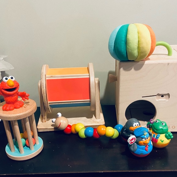 Toys | Lovevvery Wooden Material Ball Toys Elmo Weebles Fine Motor ...